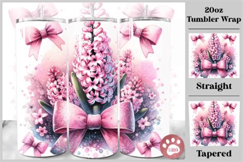 Hyacinths Bow Tumbler Wrap Png Graphic By Luna Art Design · Creative