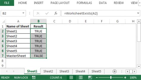 determine if a sheet exists in a workbook using vba in