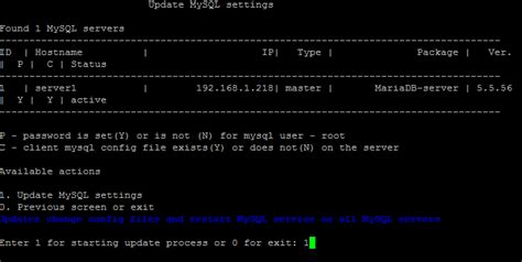 1 update settings for all mysql servers