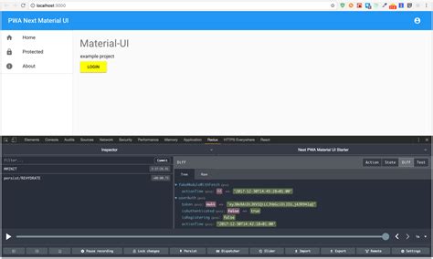 react redux nextjs material ui pwa starter