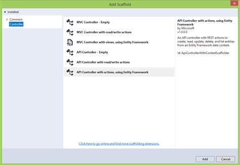how to generate api controllers in intellij rider ides support