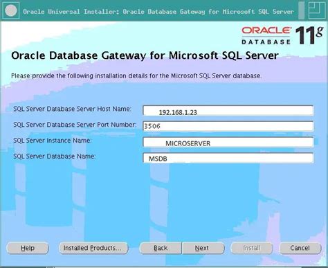 create database link from oracle to sql server dbaclass