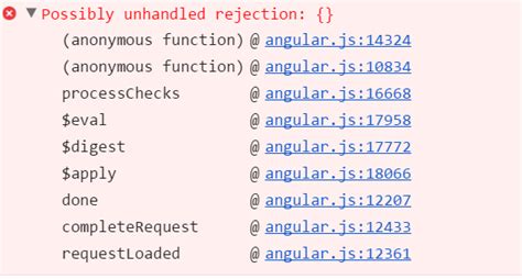 angularjs 报错 possibly unhandled rejection {} 前端 csdn问答