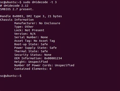 dmidecode command in linux with examples geeksforgeeks