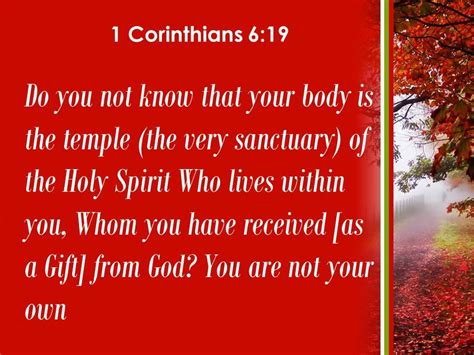 1 Corinthians 6 19 You Are Not Your Own Powerpoint Church Sermon