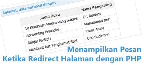 menampilkan pesan ketika redirect halaman dengan php eplusgo