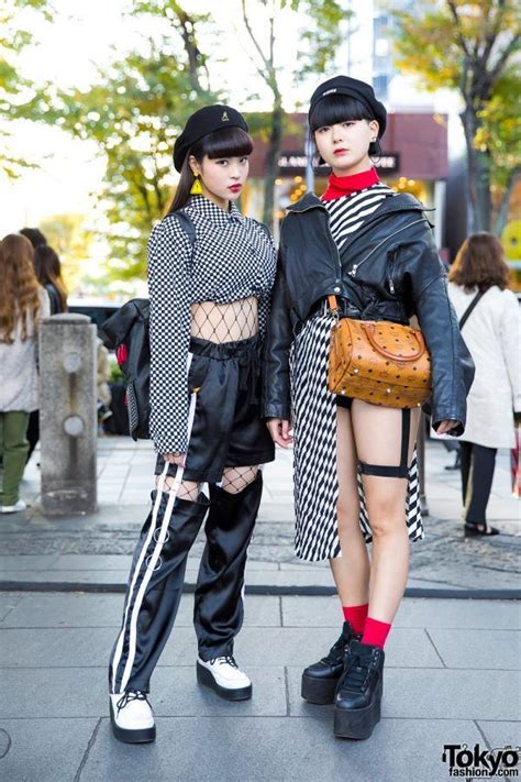Harajuku Girls In Monochrome Streetwear Styles W Open The Door One