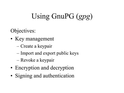 ppt public key cryptography and gnupg powerpoint presentation free