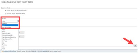 mysql export a mysql table to csv file