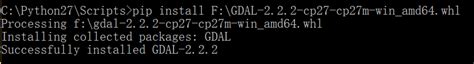 error of installing gdal on python with windows