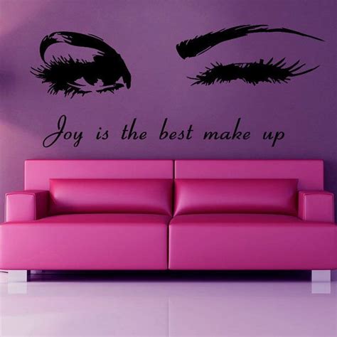 Winking Woman Wall Decal Quote Beauty Salon Decor Eyes Vinyl Etsy