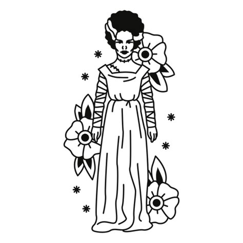 Design Png E Svg De Flores De Noiva Zumbi Para Camisetas