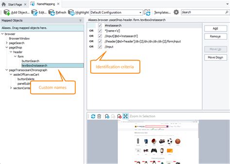 naming web objects testcomplete documentation
