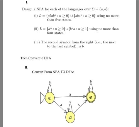 solved design a nfa for each of the languages over sigma