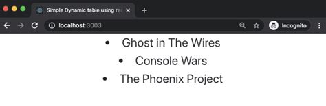 creating a dynamic table using bootstrap 4 and react hooks