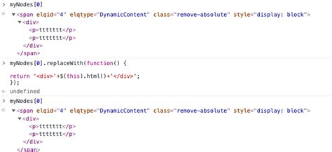 javascript jquery replace span by div stack overflow
