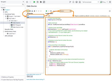 groovy data source readyapi documentation
