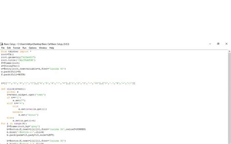 python program to basic cal using python tkinter kashipara