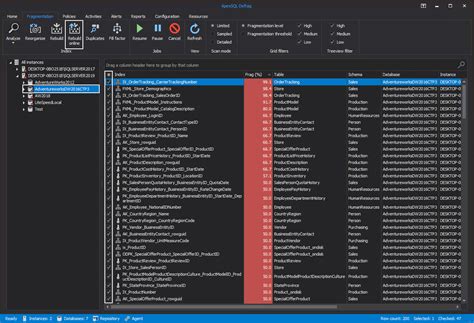 resolve sql server instance index fragmentation rebuild and