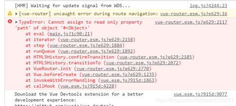 typeerror： cannot assign to read only property xxx of object