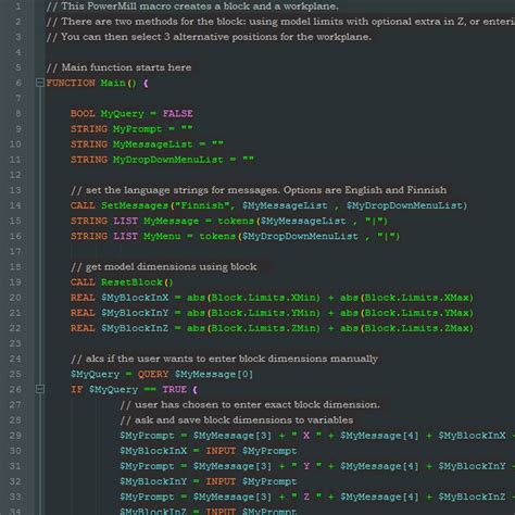 notepad language for editing powermill macros autodesk community