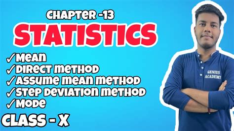 Mastering Class 10 Statistics Mean Direct Method And More Chapter