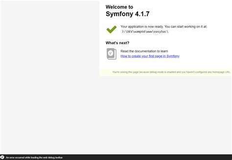 [résolu] [symfony 4] an error occurred while loading the web debug