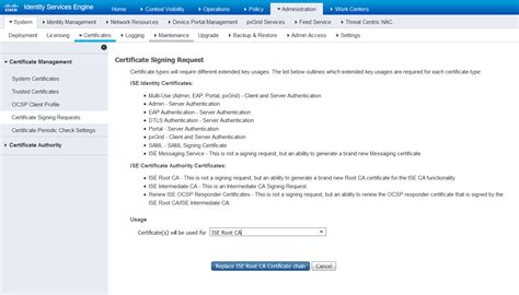 solved ise certificate authority certificates not visible under