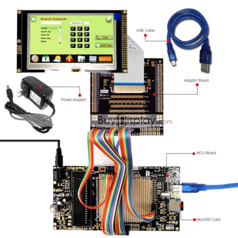 8051 microcontroller development board kit usb programmer for 4 3 tft