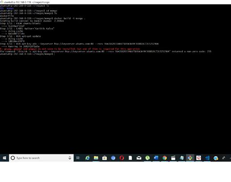 docker build error for mongodb bin sh 1 sudo not found · issue