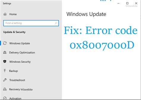 how to fix windows update error code 0x8007000d on windows 10