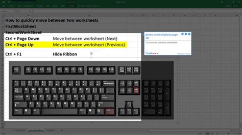 shortcut to move through tabs in excel excel keyboard shortcuts and
