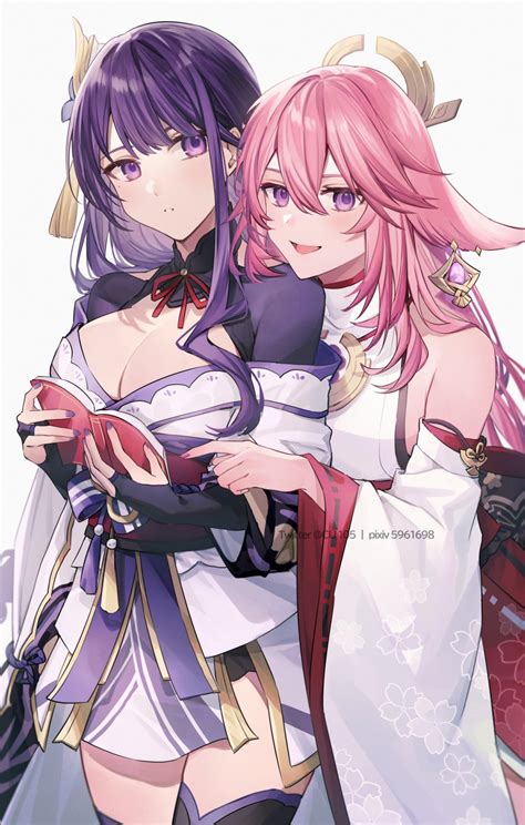 Com Cu 105 Genshin Impact Raiden Shogun Yae Miko Japanese Clothes No