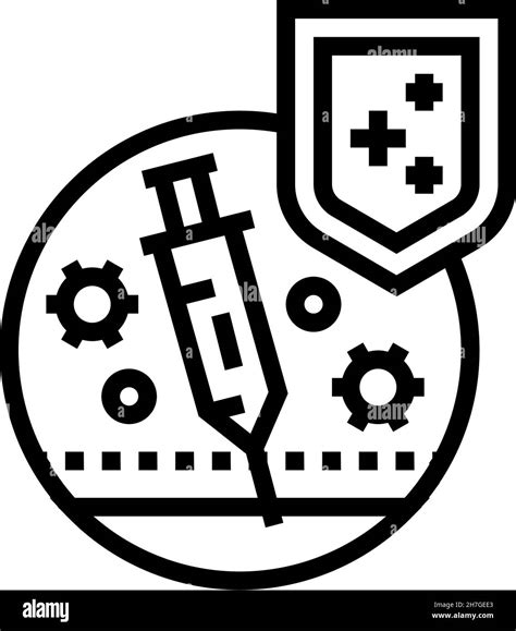 Active Immunity Line Icon Vector Illustration Stock Vector Image And Art