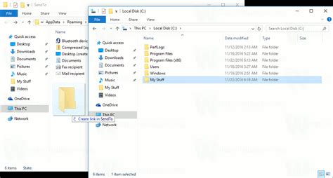 add custom items to send to menu in windows 10