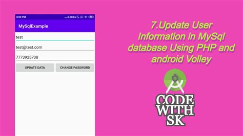7 update user information in mysql database in android volley and php
