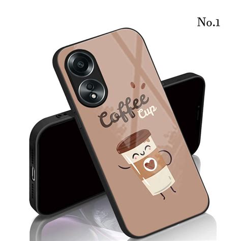 Jual Softcase Glass Kilau Oppo A1 A98 Silikon Case Kaca Motif Cc194