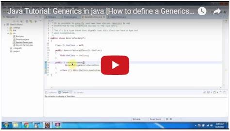 java tutorial generics in java [how to define a generics class which