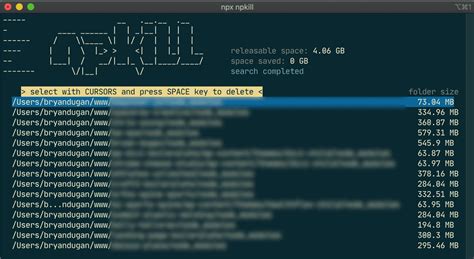 quickly remove old node modules folders with npkill