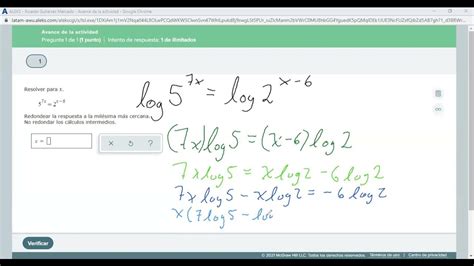 Resolver Una Ecuación Exponencial Usando Logaritmos Respuestas