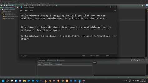 Database Development In Eclipse Java Youtube