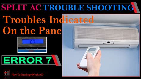 Error 7 Trouble Shooting In Indoor Unit Of Split Air Conditioners