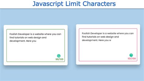 javascript limit characters in textbox with html and css