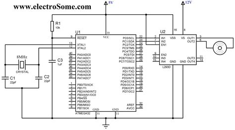 interfacing dc motor with atmega32 avr microcontroller