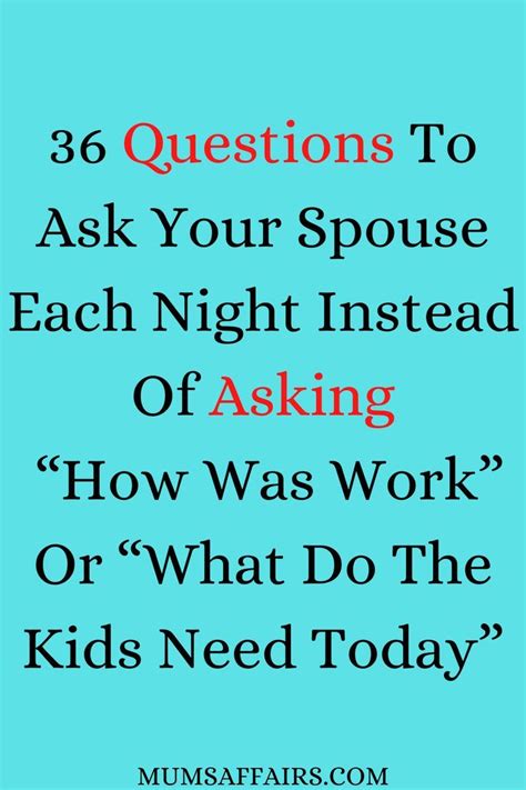 10 Questions To Ask Your Partner Before Bed Artofit