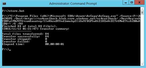 copying sql server backup files to azure blob storage with