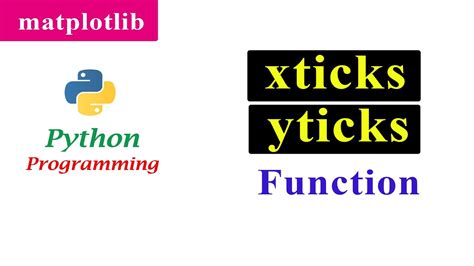 adjusting the tick location and label xticks and yticks function