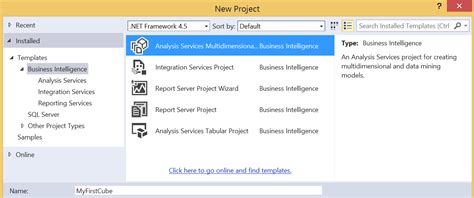 sql server business intelligence features creating a