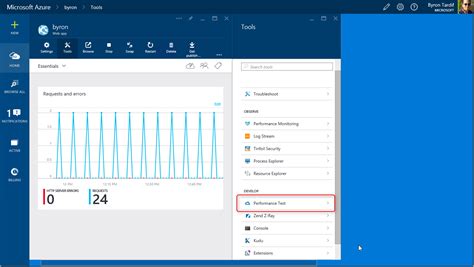 adding performance load test to azure web and mobile app continuous