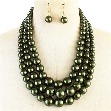3 Layered Pearl Necklace Set Dandd Florida Import